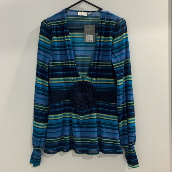 Sussan | Tops | Sussan Embroidered Sheer Top | Poshmark